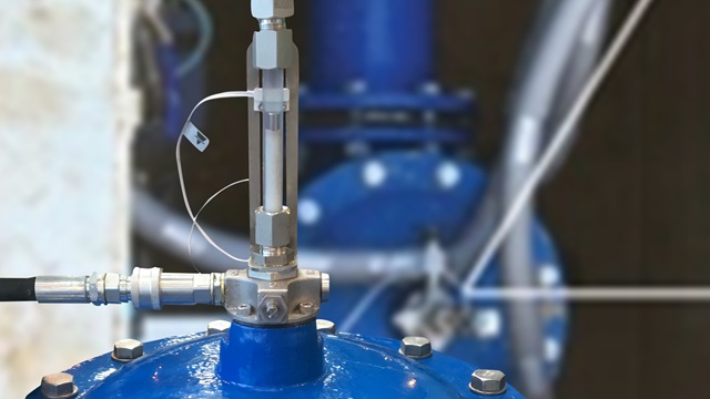 Automatic flow control valves at water treatment works